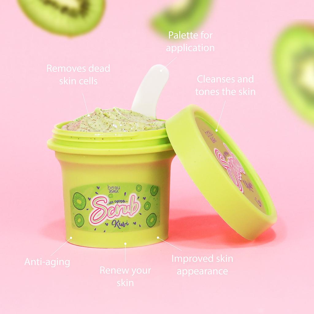 Ice Cream Scrub Kiwi – Beau Visage 🩷 – Atonocosmetic
